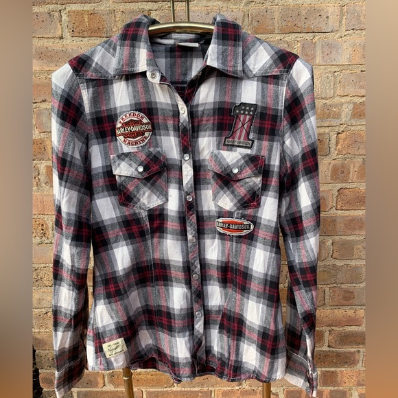 Harley-Davidson | Tops | Genuine Harleydavidson Motorclothes Plaid ...